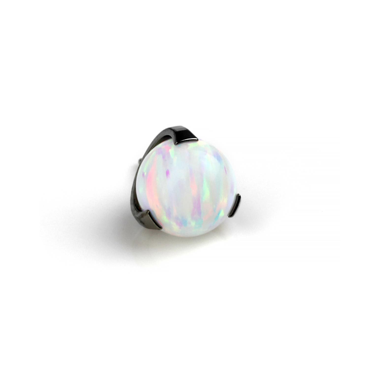 Titanium Threadless Ends With Synthetic Opals Stone