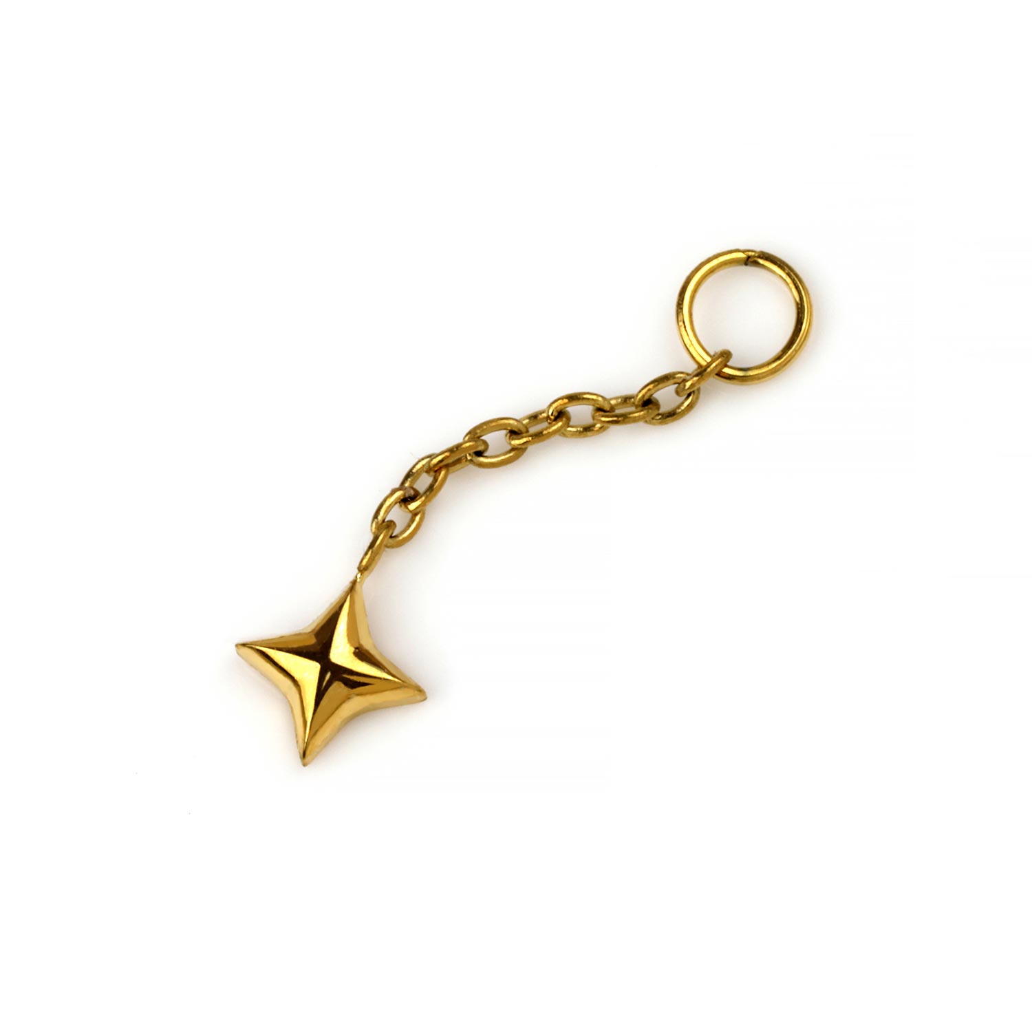 Titanium Star Chain Dangle Charm