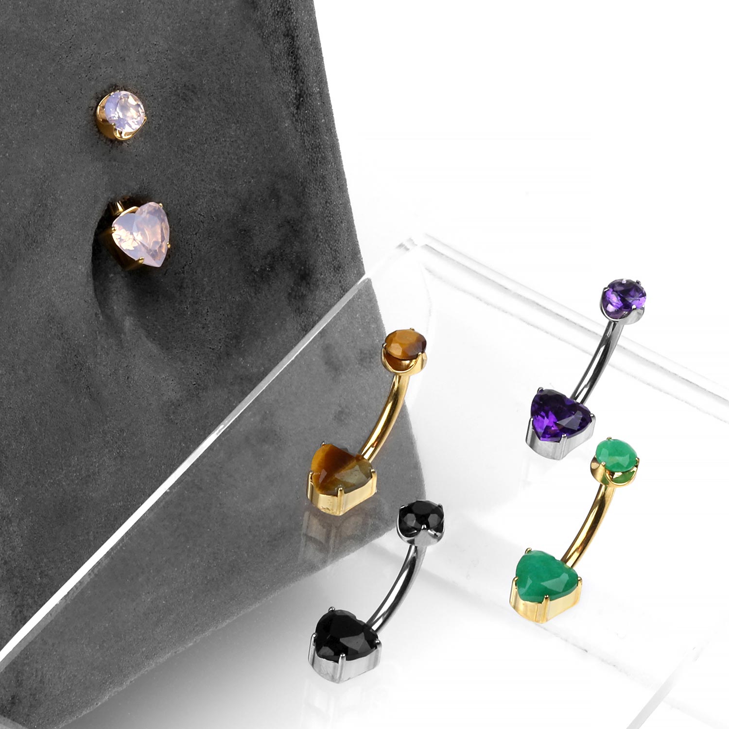 Titanium Stone Implant Grade Navel Piercing