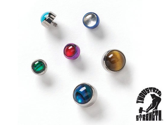 Custom Order Titanium Natural Stone Threaded End