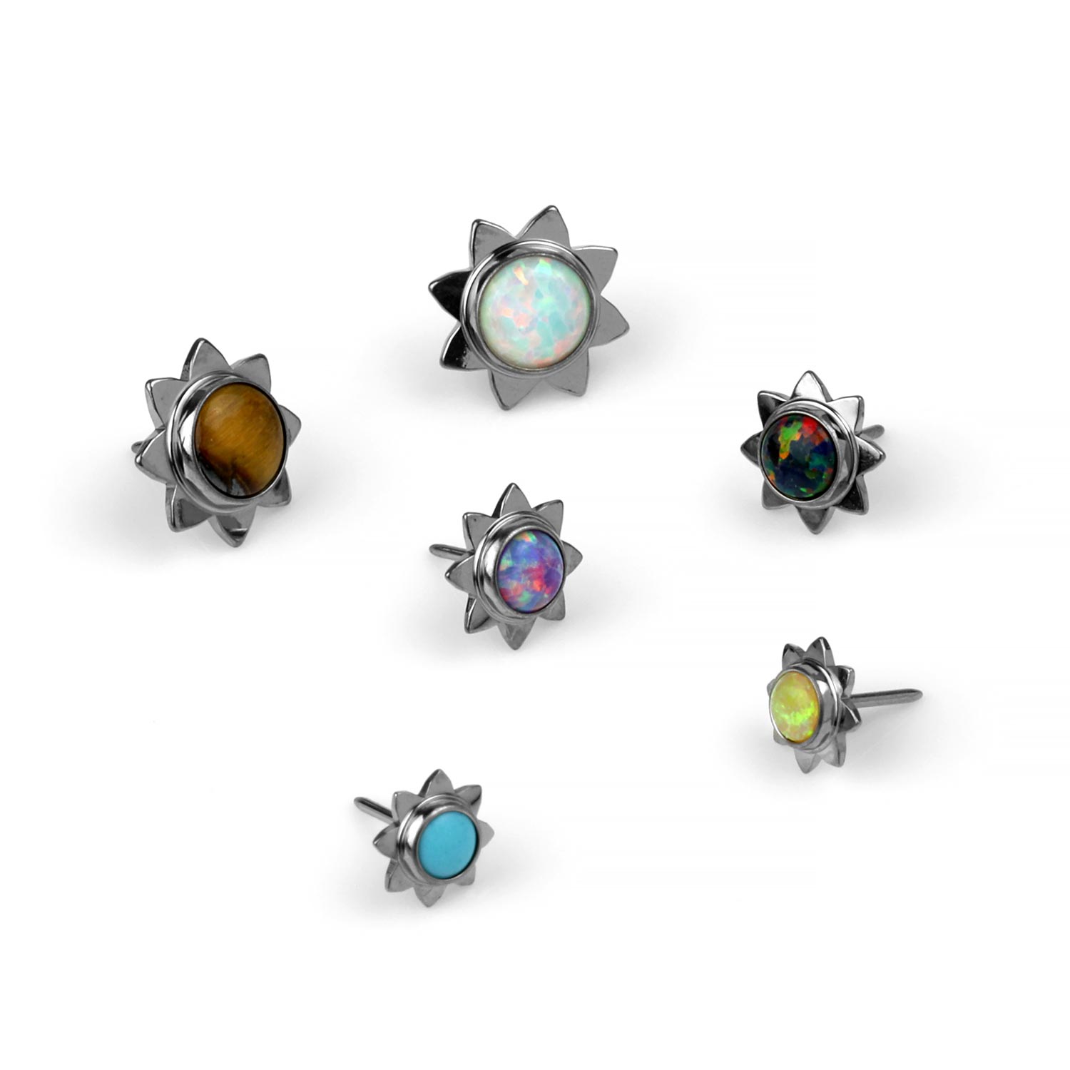 Titanium Sun Cabochon Threadless Ends Guide