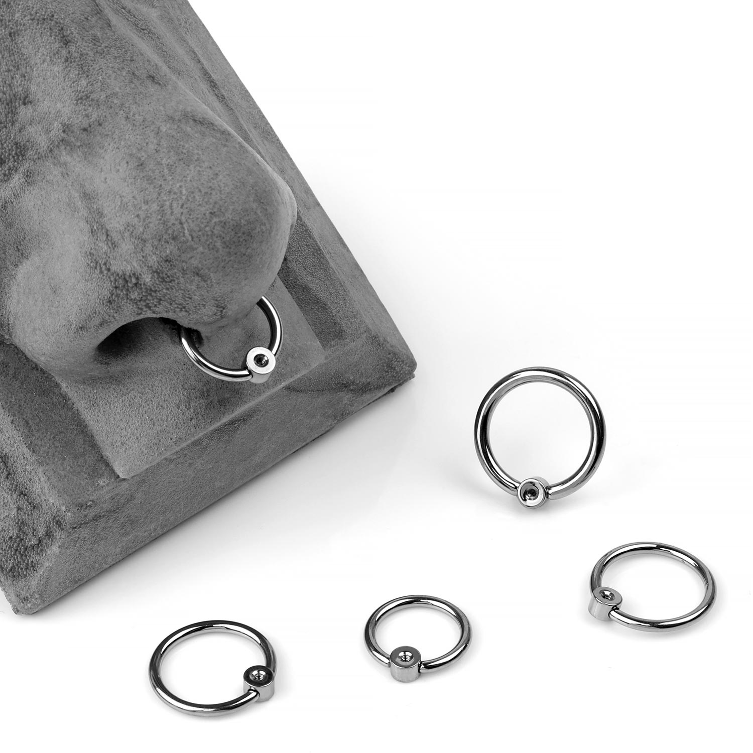 Titanium Internally Threaded Captive Bead Ring