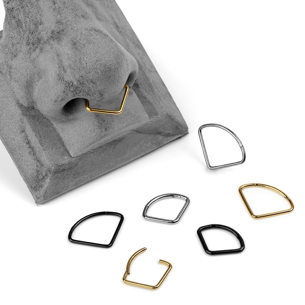 Titanium Triangle Clicker - Ideal For Helix Septum Piercings