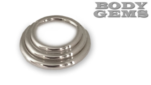 CUSTOM ORDER 14k White Gold Three Ring Circus (Segment Ring)