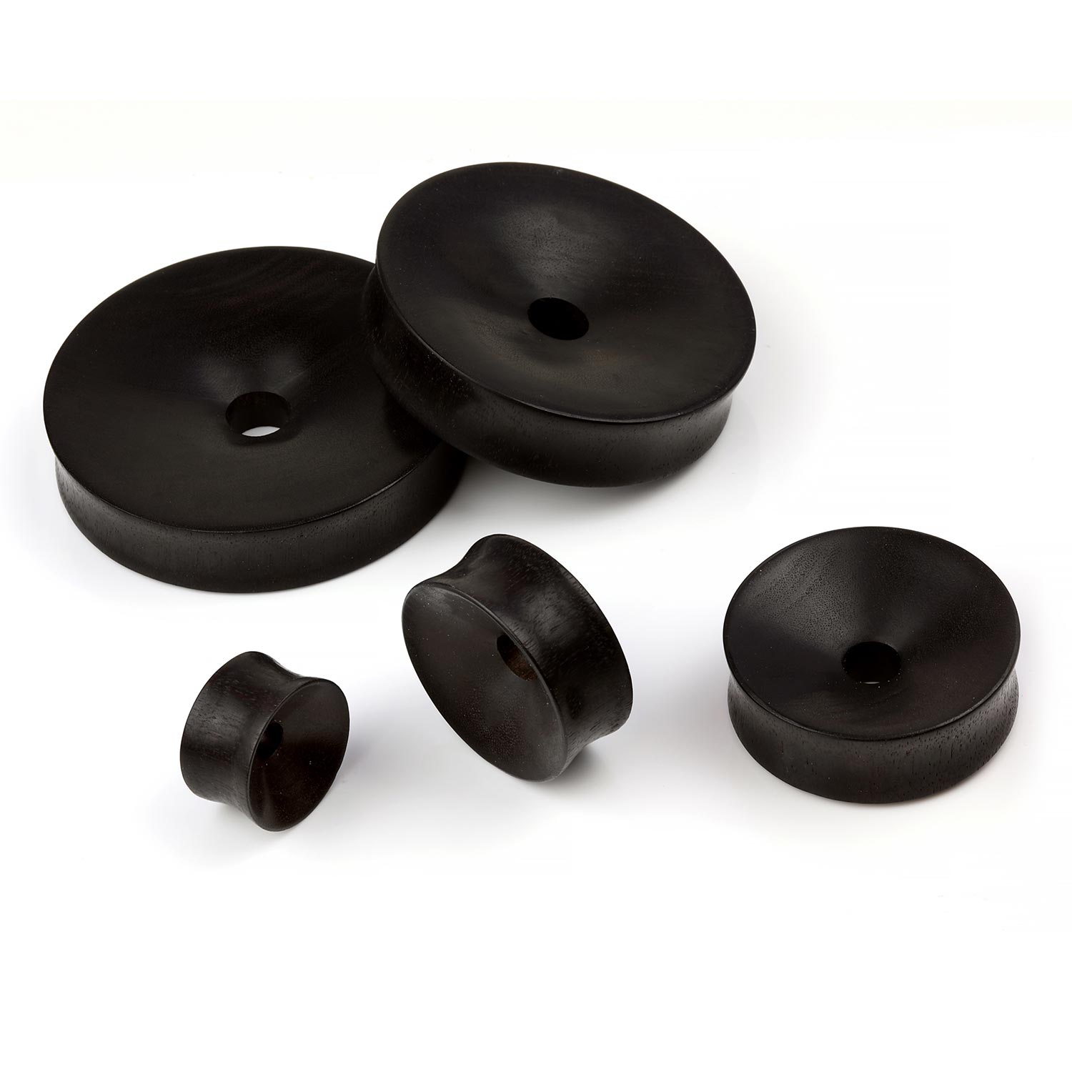 Organic Dark Raintree Small Bore Tunnels For Stretched Lobes